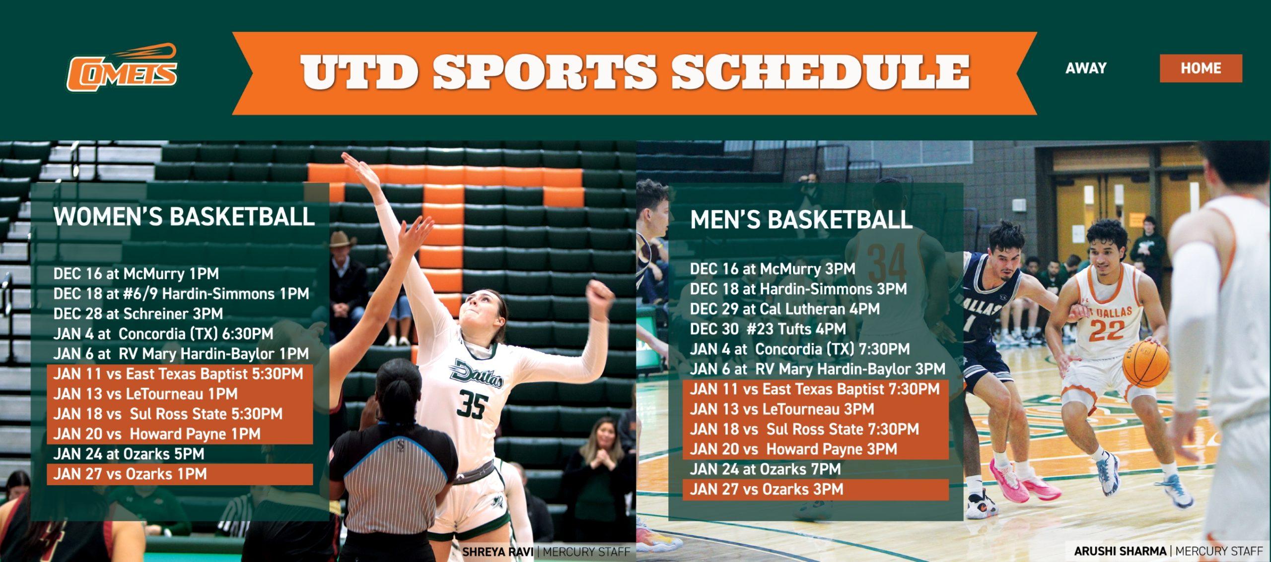Sports Schedule – The UTD Mercury